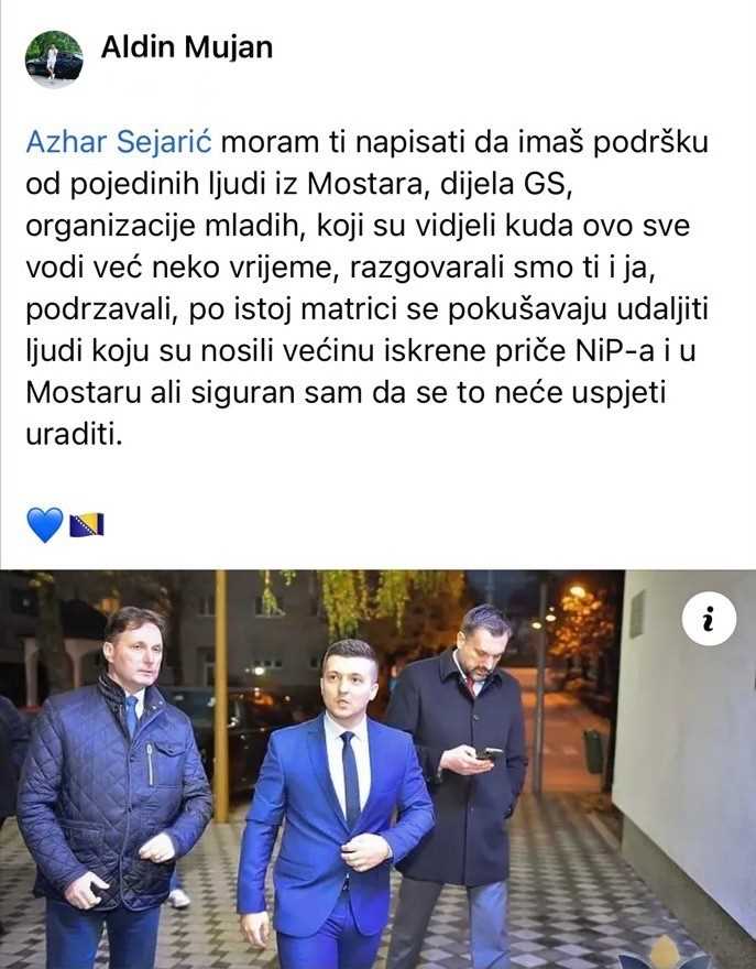 OSIPANJE SE NASTAVLJA: Aldin Mujan napustio Narod i Pravdu: "Dosta mi ...